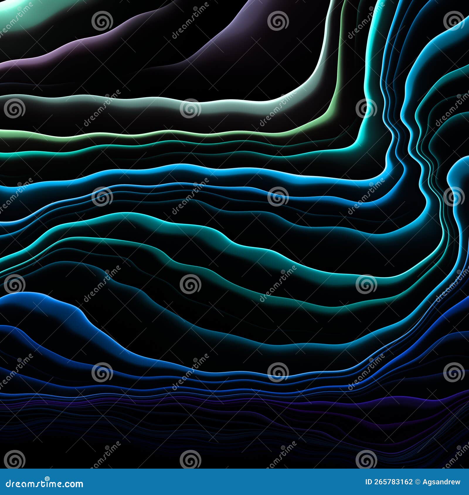 Pattern of Color Fractal Waves Stock Illustration - Illustration of ...