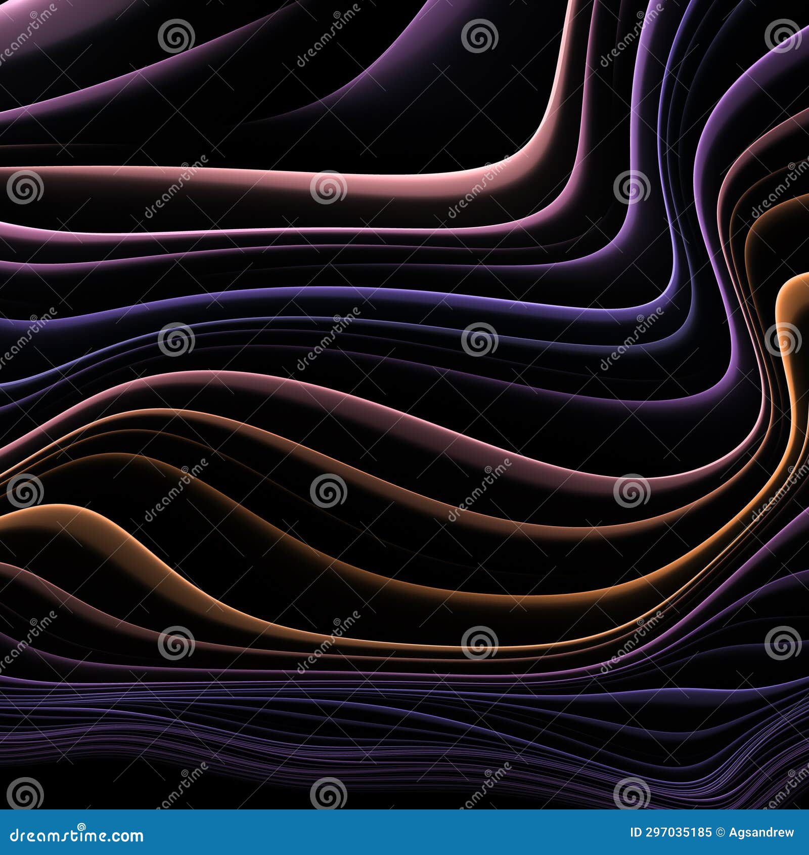 Pattern of Color Fractal Waves Stock Image - Image of rendered, ripple ...