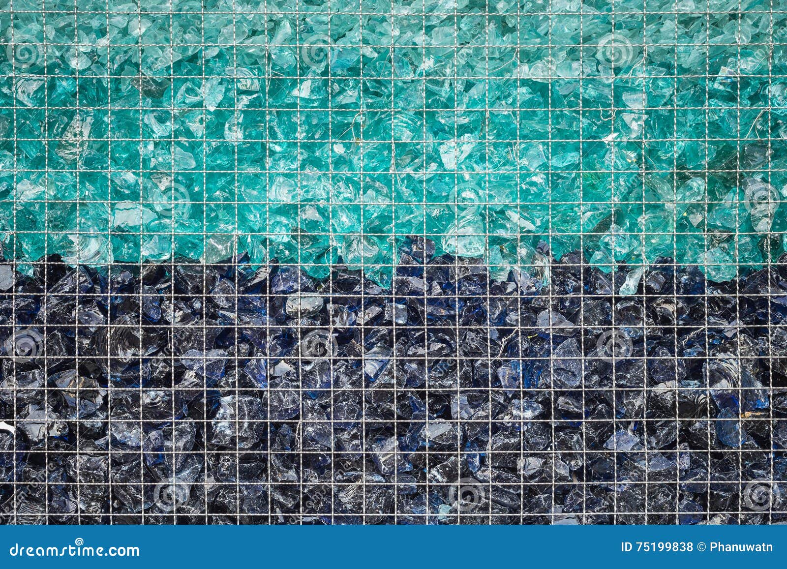 Pattern of Color Stone Wall with Metal Grid Stock Photo - Image of ...