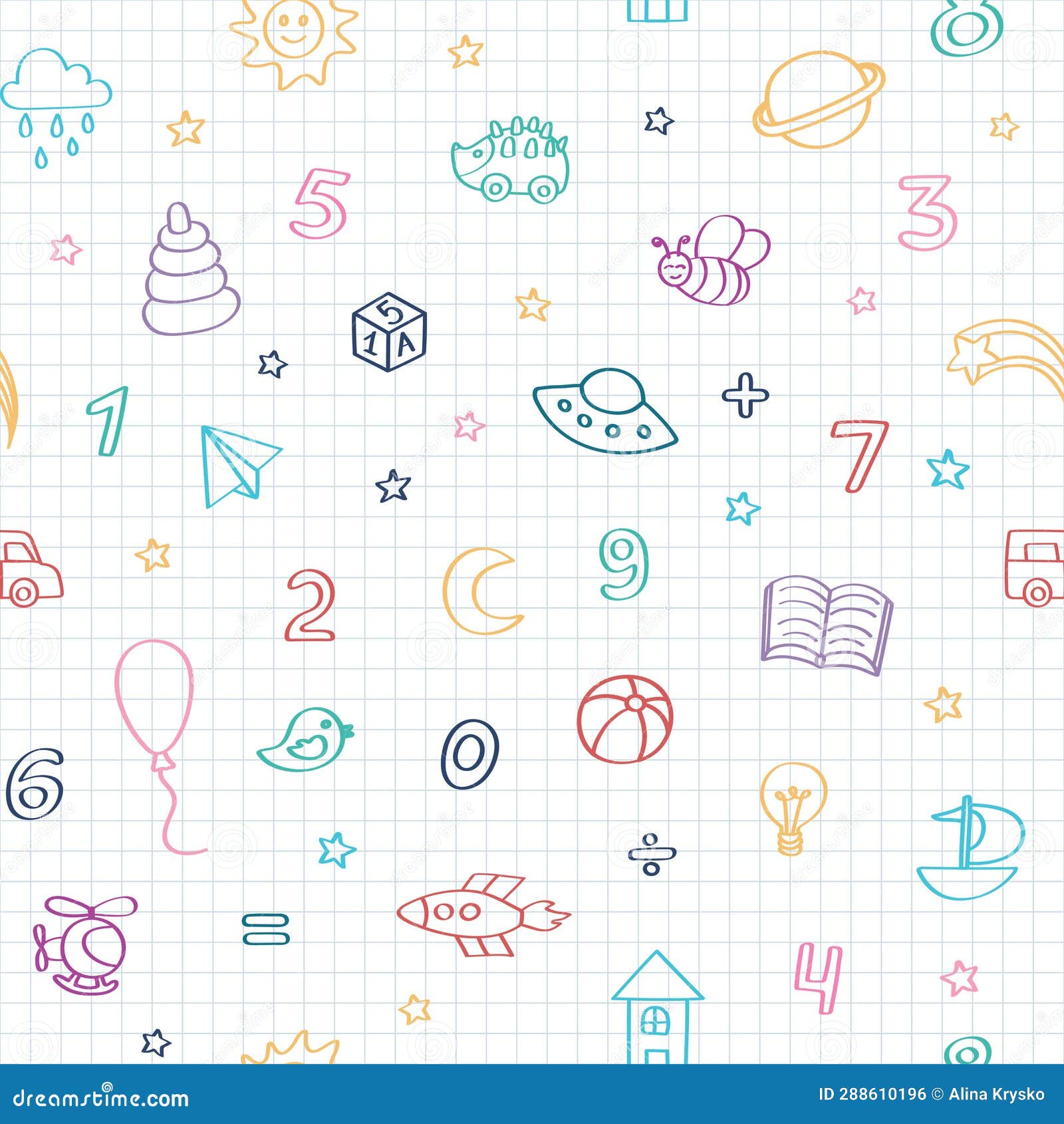 Back To School. Seamless Children S School Pattern. Kindergarten Paper ...