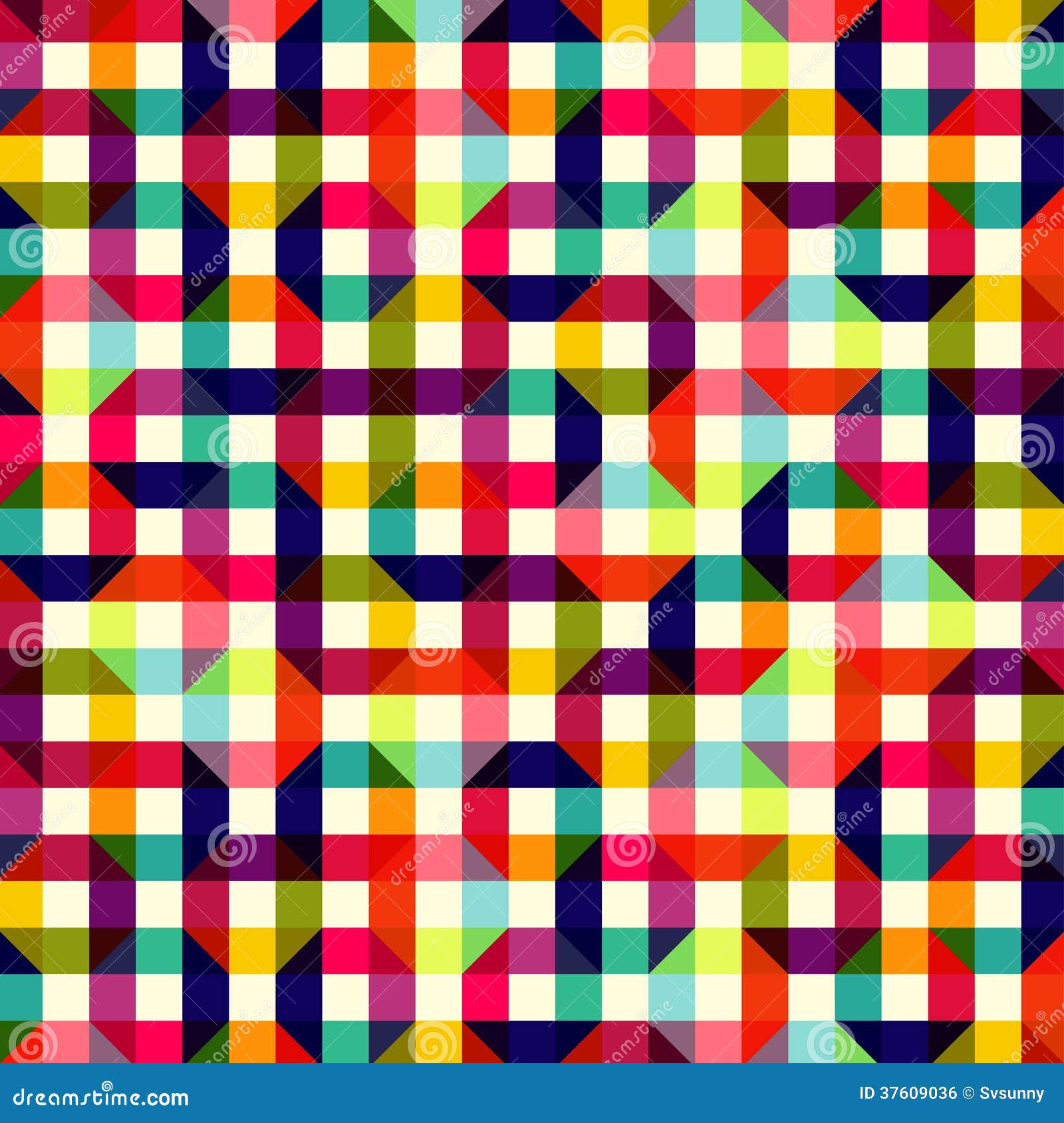 Pattern of Colored Geometric Elements Stock Vector - Illustration of ...