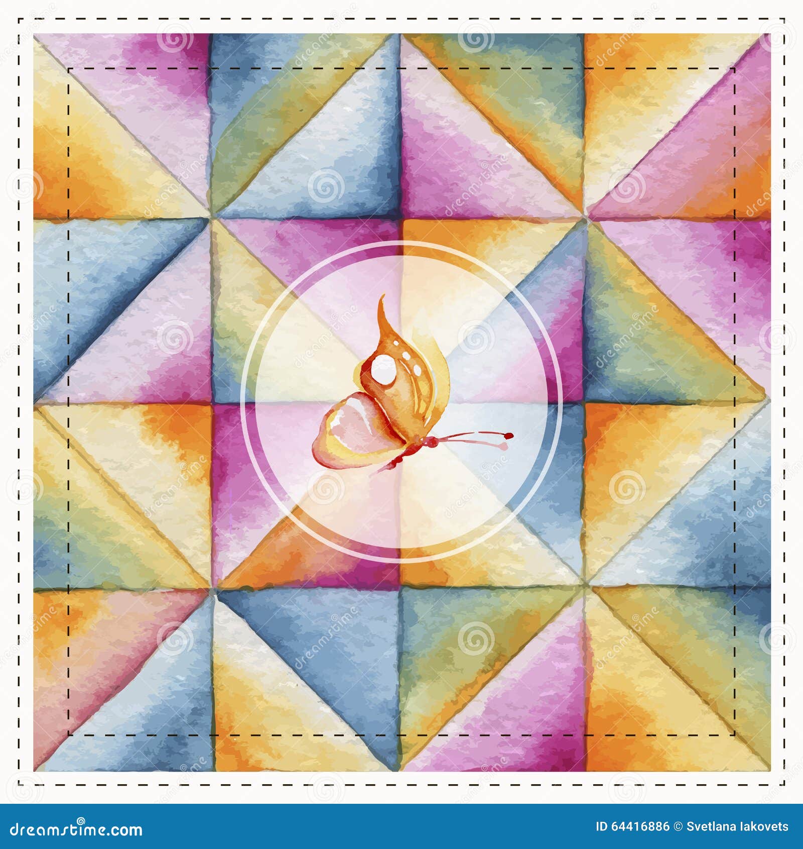 Pattern of Colored Geometric Shapes Stock Vector - Illustration of ...