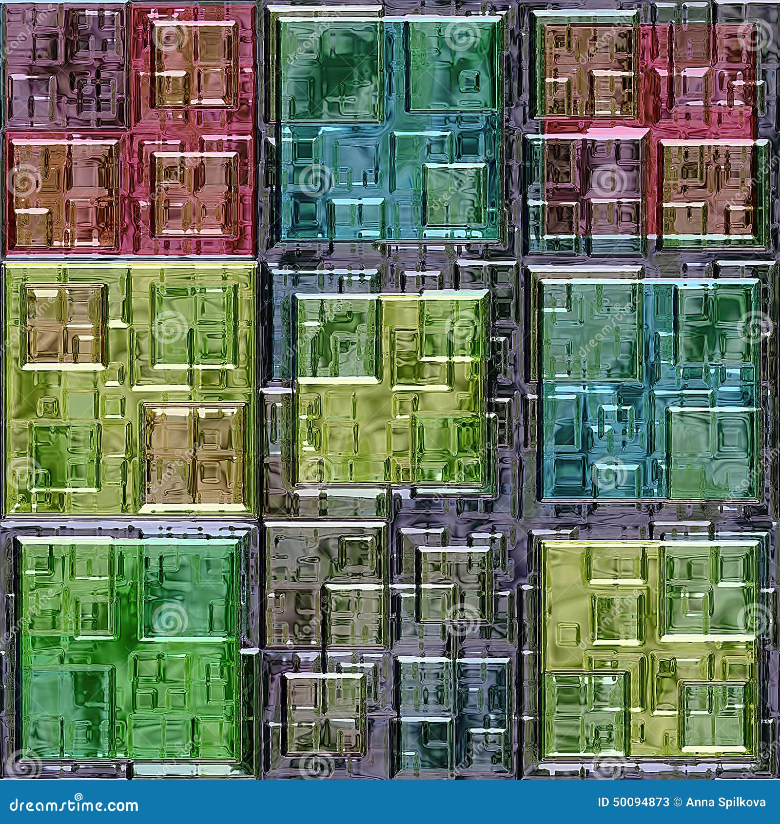 Pattern of Colored Lead Glass Windows Stock Illustration - Illustration ...