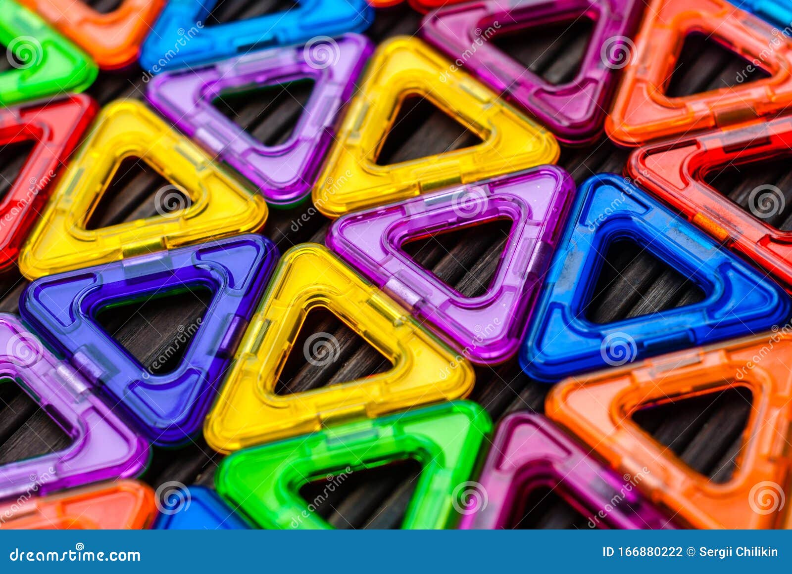 Pattern of Colored Plastic Triangles Stock Photo - Image of creative ...