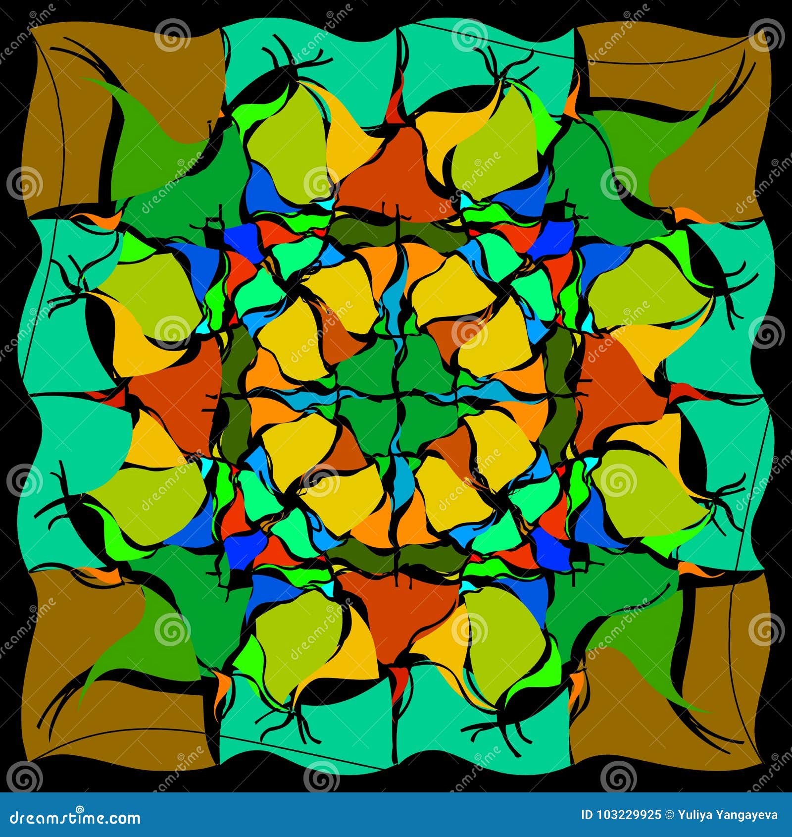 A Pattern of Colored Smooth Triangles. Stock Vector - Illustration of ...