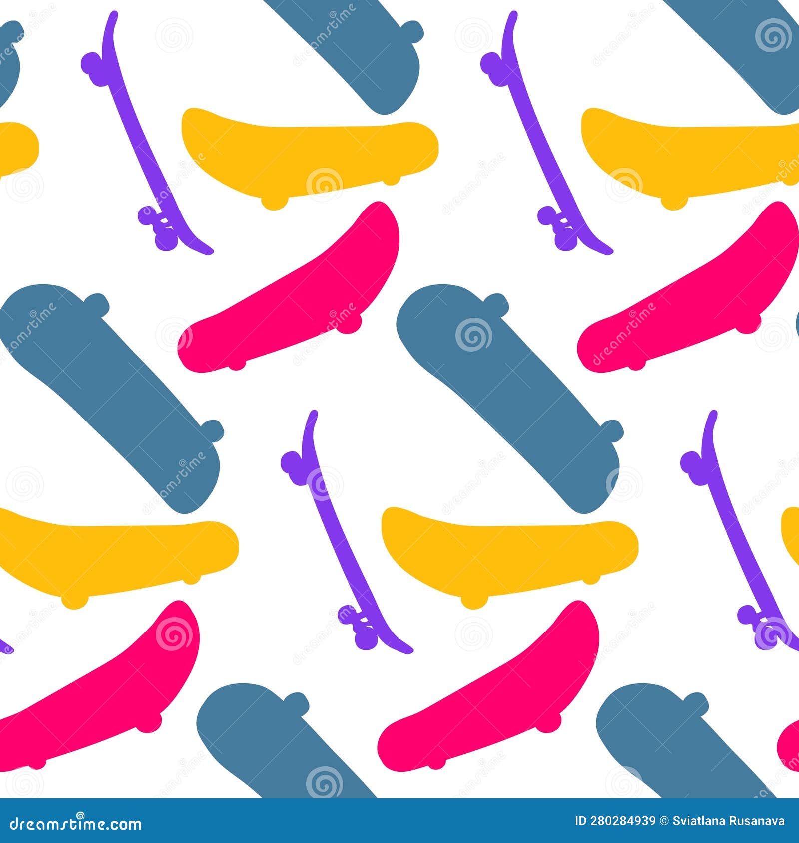 A Pattern with Colored Spots in the Form of Skateboarding. the Texture ...