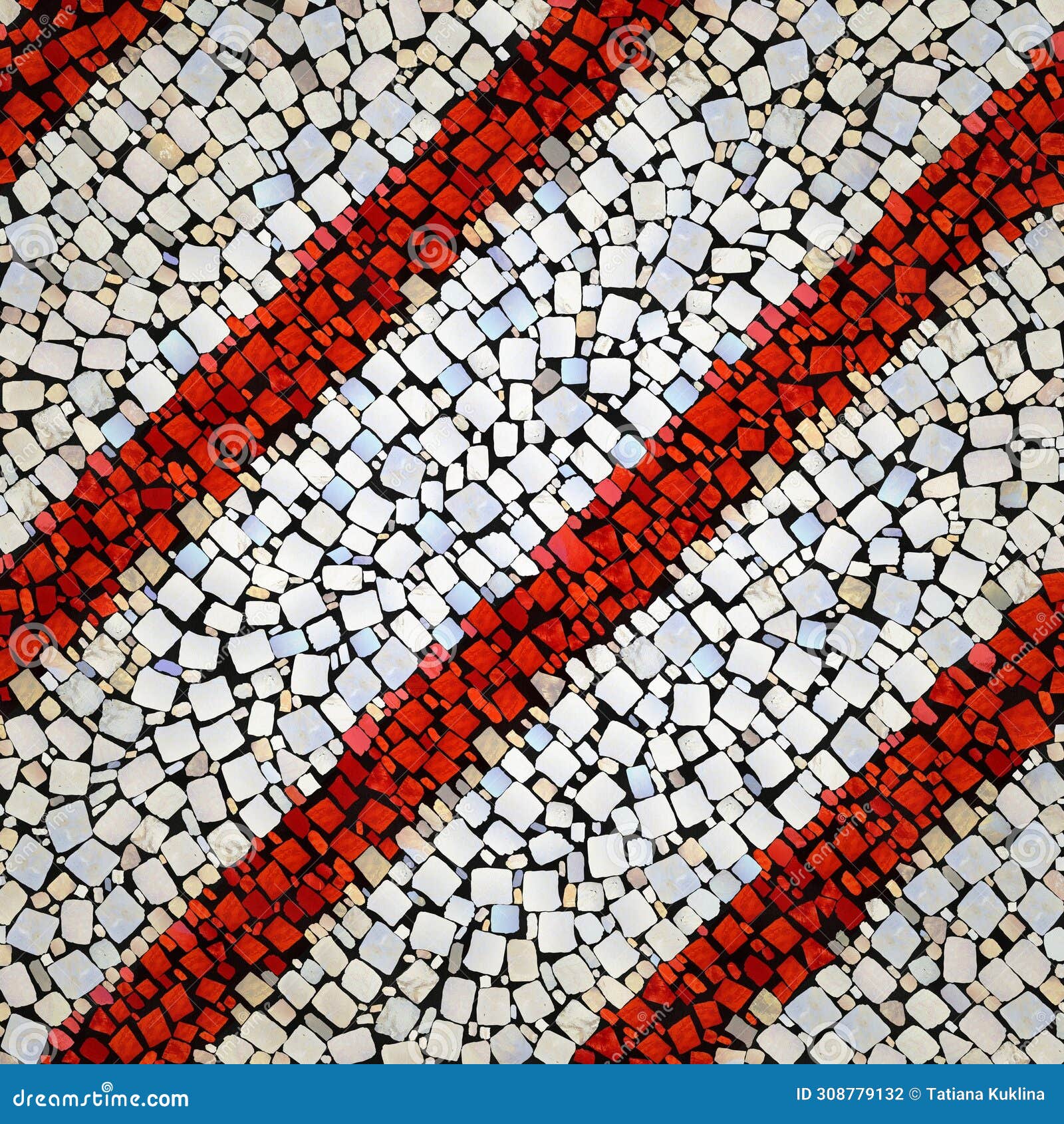 Pattern of Colored Stones or Tiles on the Path Stripes for Design Stock ...