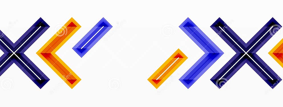 Arrows in Electric Blue Form a Pattern on a White Rectangle Background ...