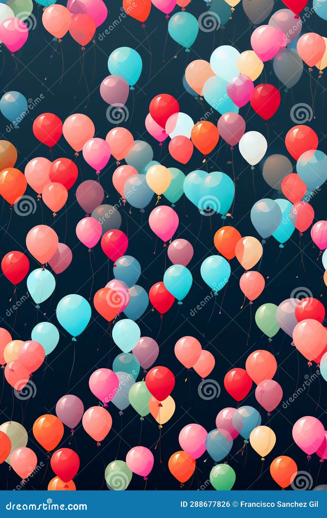 Colorful balloon pattern stock illustration. Illustration of design ...