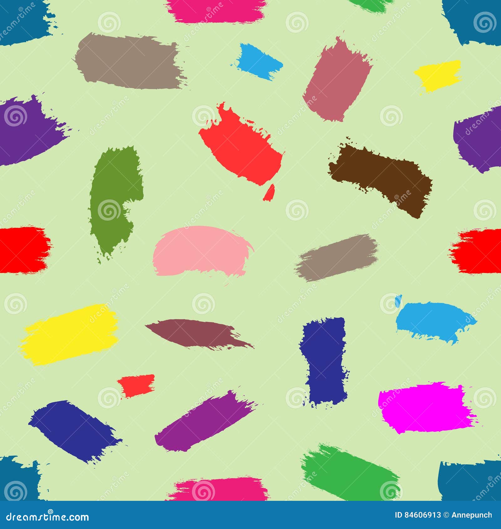 Pattern of Colorful Brush Strokes. Seamless Texture. Stock Vector ...