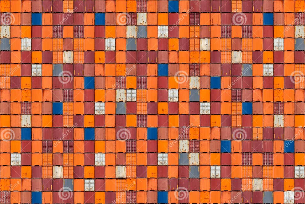 Pattern of Colorful Cargo Shipping Containers Stock Photo - Image of ...