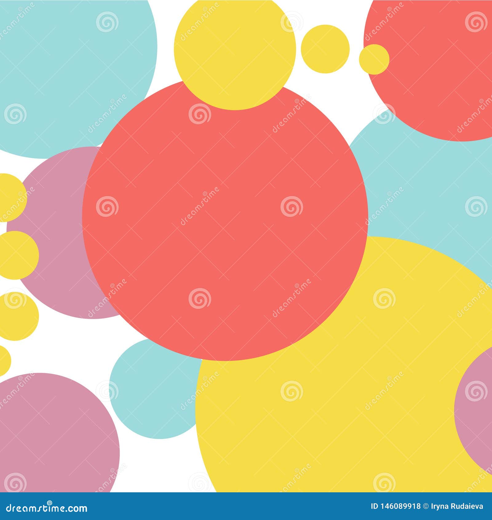 Pattern with Colorful Circles Stock Vector - Illustration of flat, card ...
