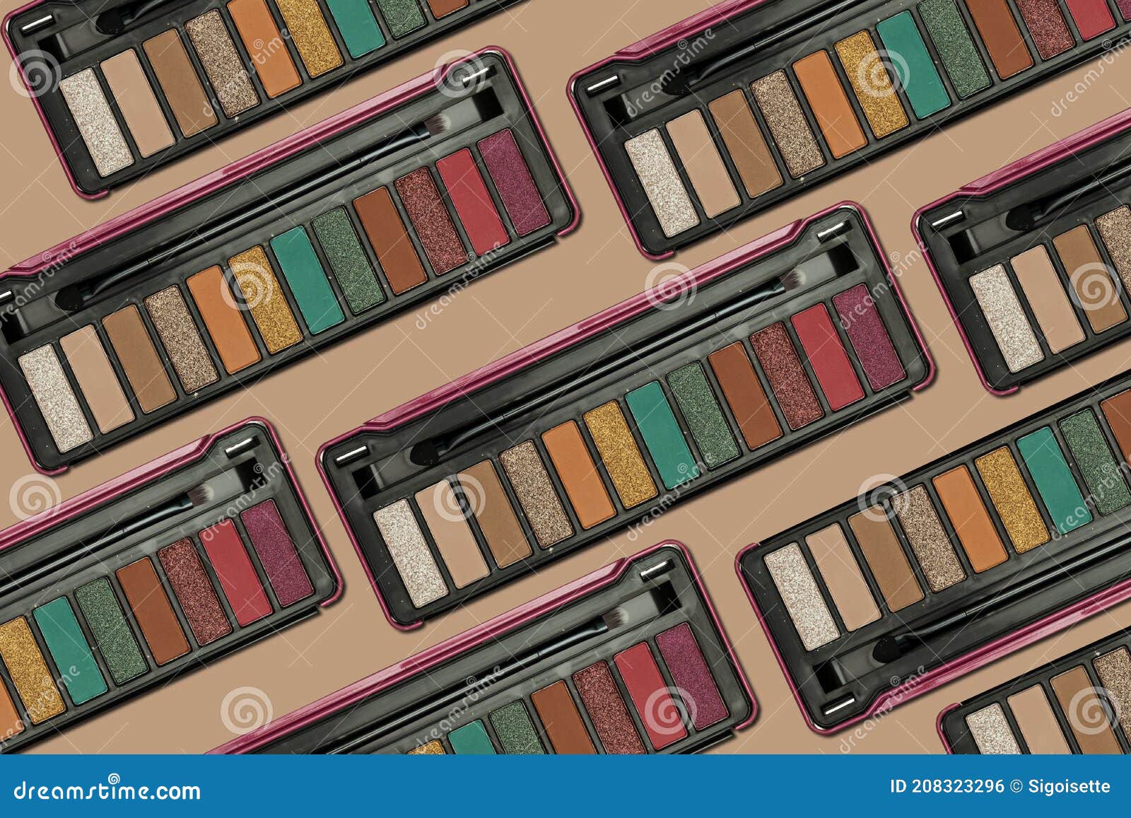 Pattern of Colorful Eye Shadow Boxes. Stock Photo - Image of lifestyle ...