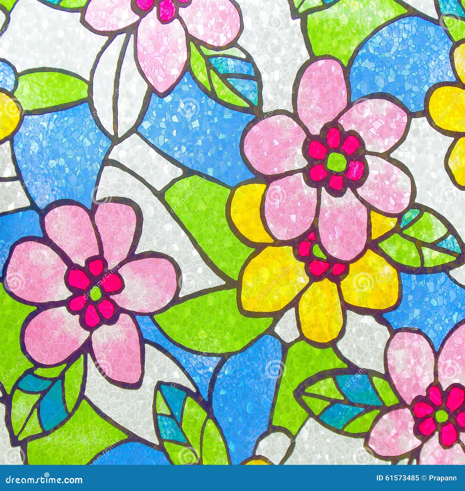 Pattern on Colorful Glass Window of Church Stock Image - Image of ...