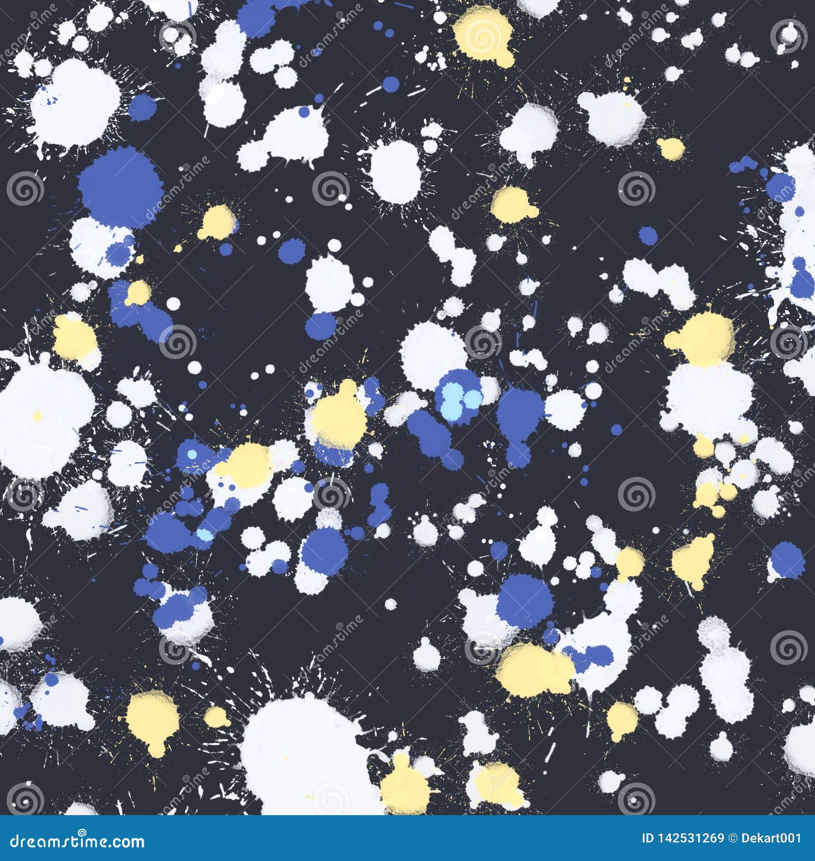 Pattern with Colorful Paint Splatters Stock Illustration - Illustration ...