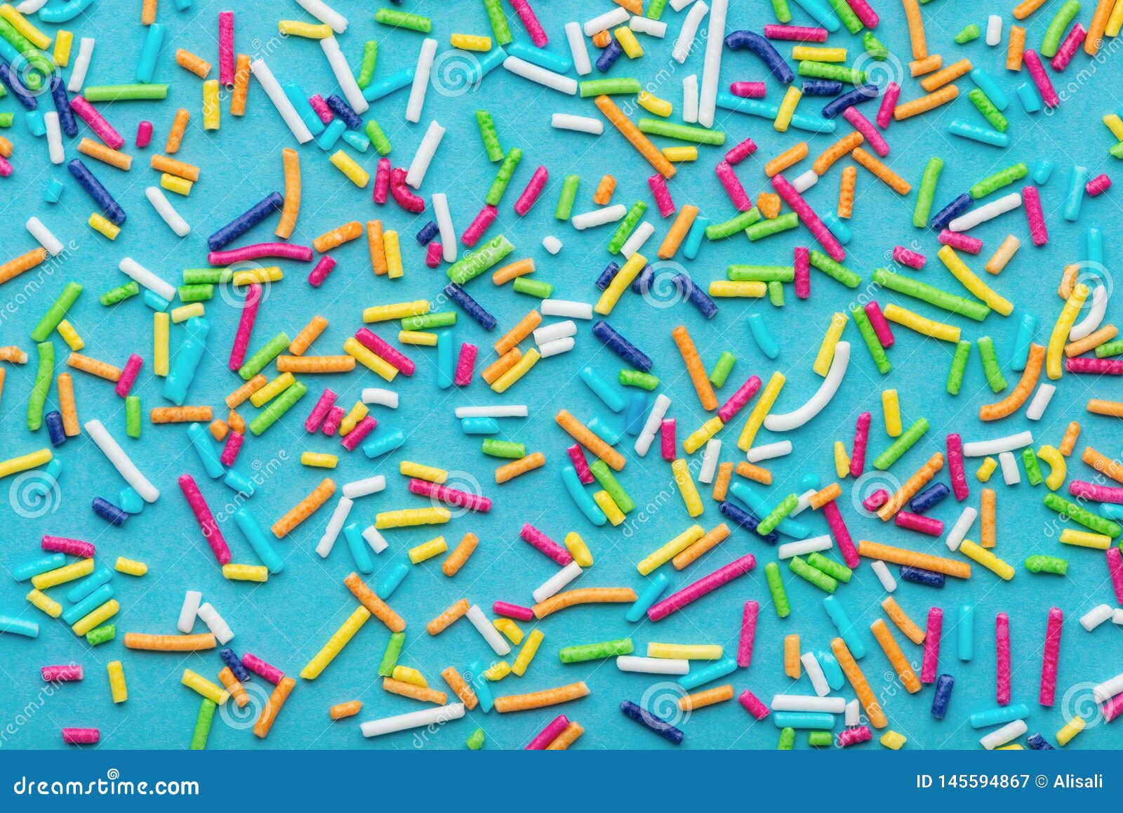 Pattern of Colorful Sprinkles Over Blue , Festive Decoration for Cake ...
