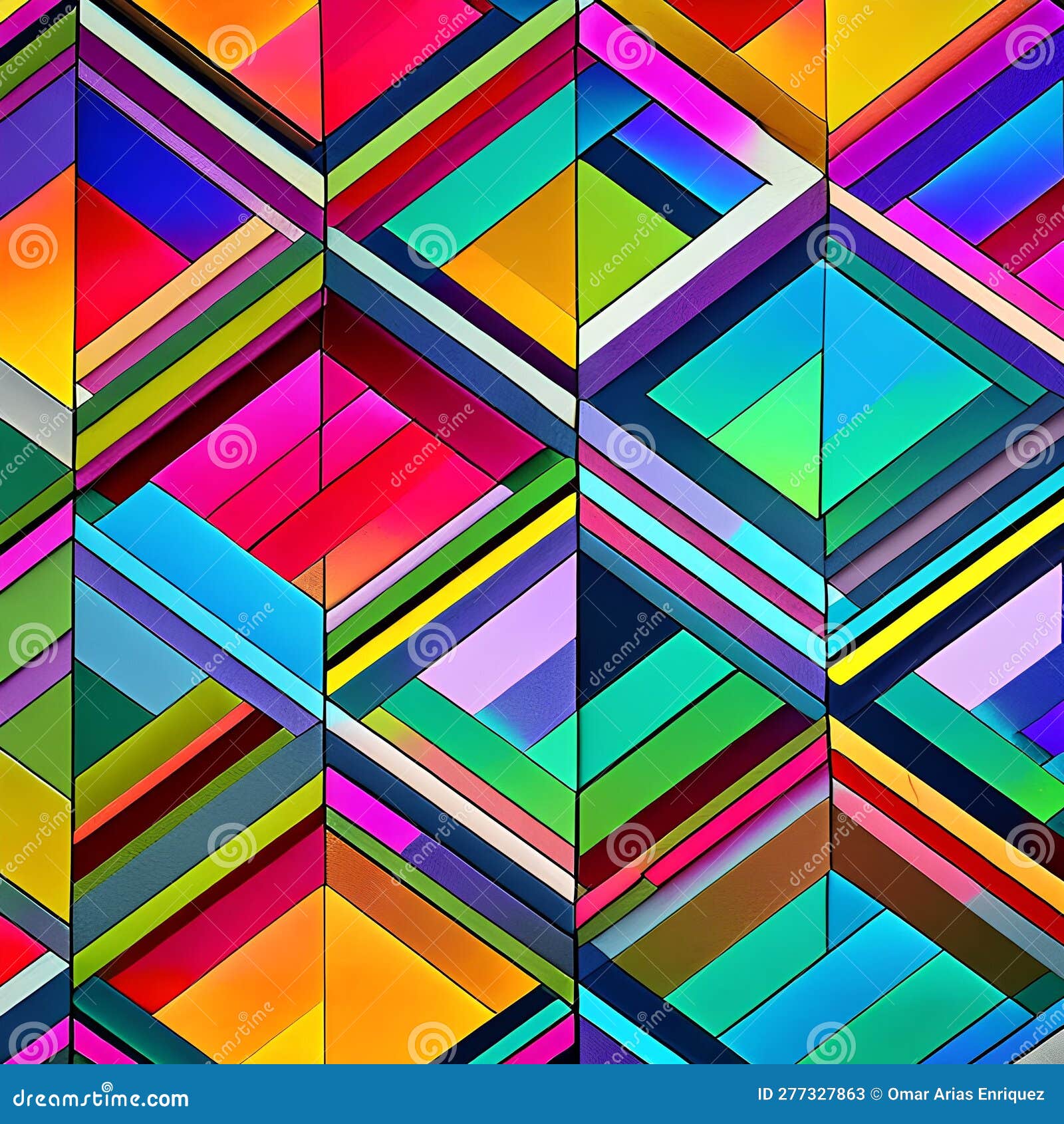 A Pattern of Colorful Triangles in a Gradient Effect2, Generative AI ...