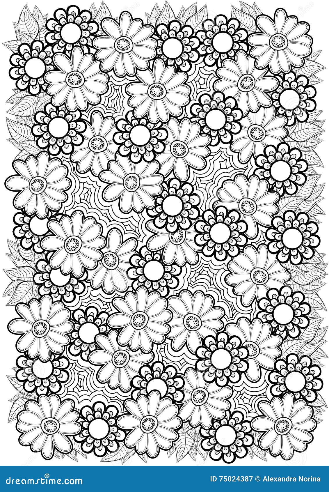 Pattern for Coloring Book. Ethnic Retro Design Stock Vector ...