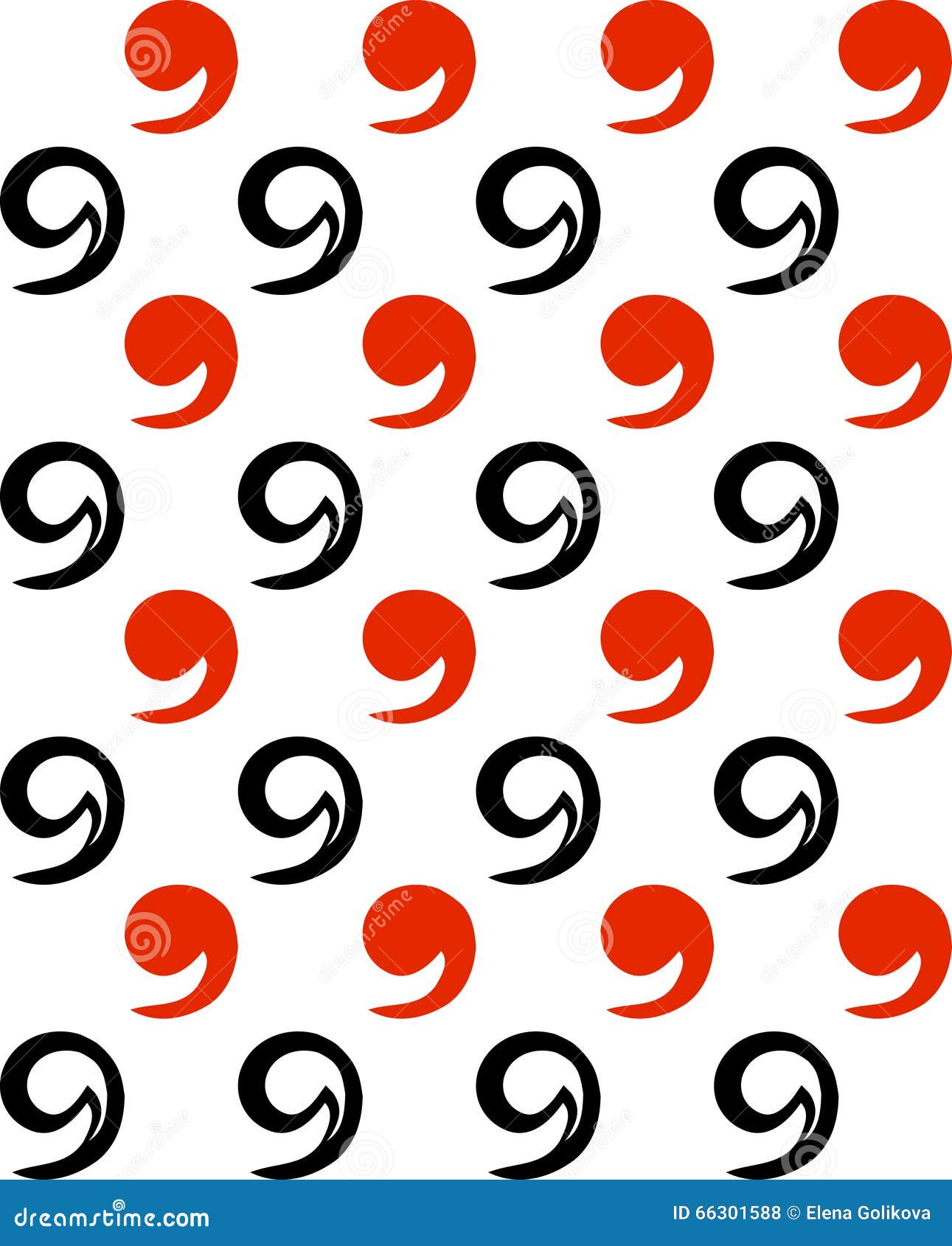 The pattern of commas stock vector. Illustration of print - 66301588