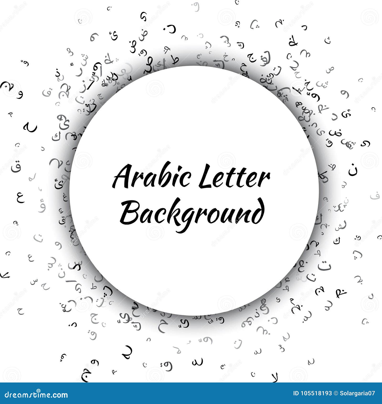 Pattern Composed from Arabic Letters Background-Vector Illustration ...