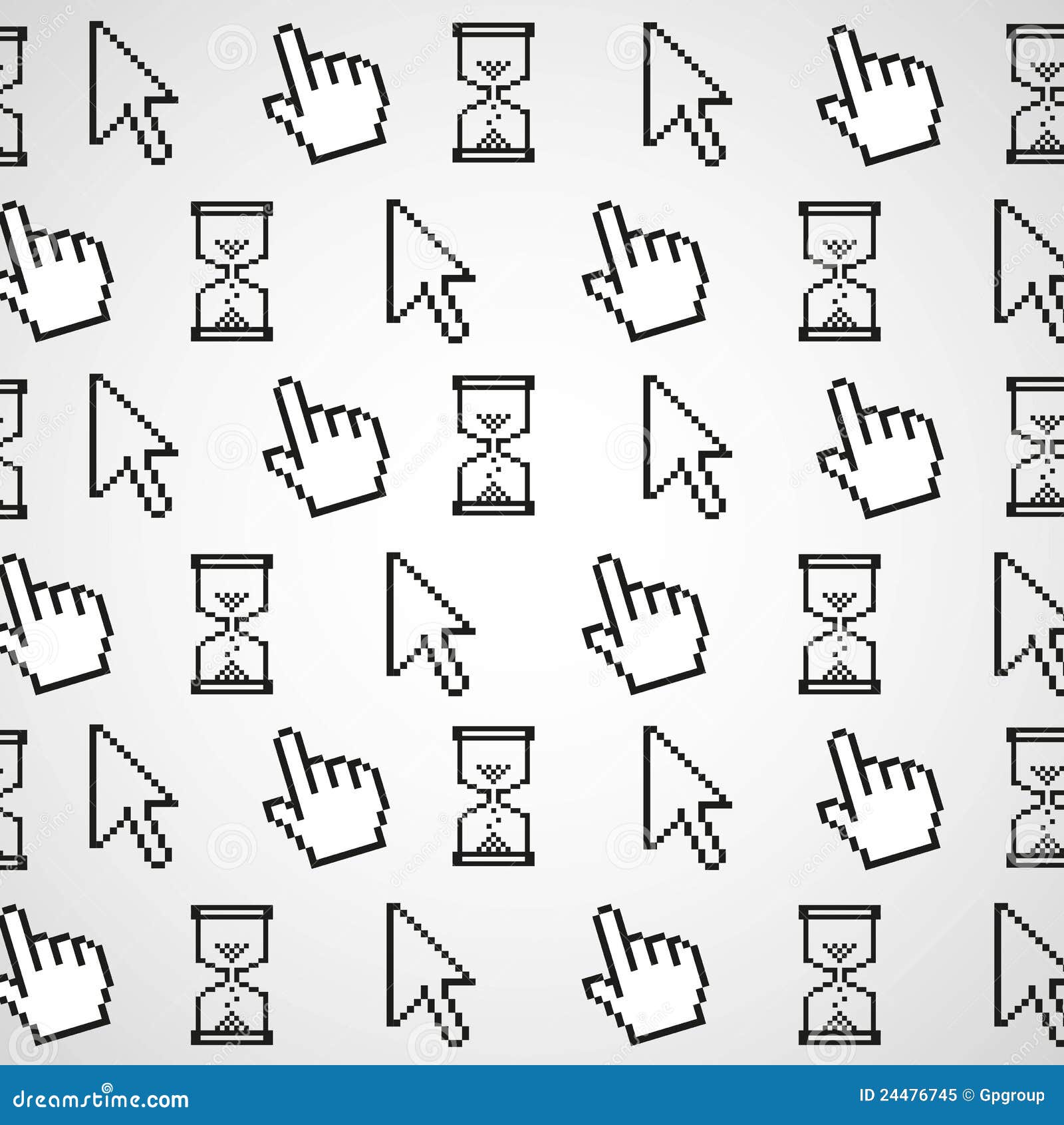 Pattern of computer icons stock vector. Illustration of touch - 24476745