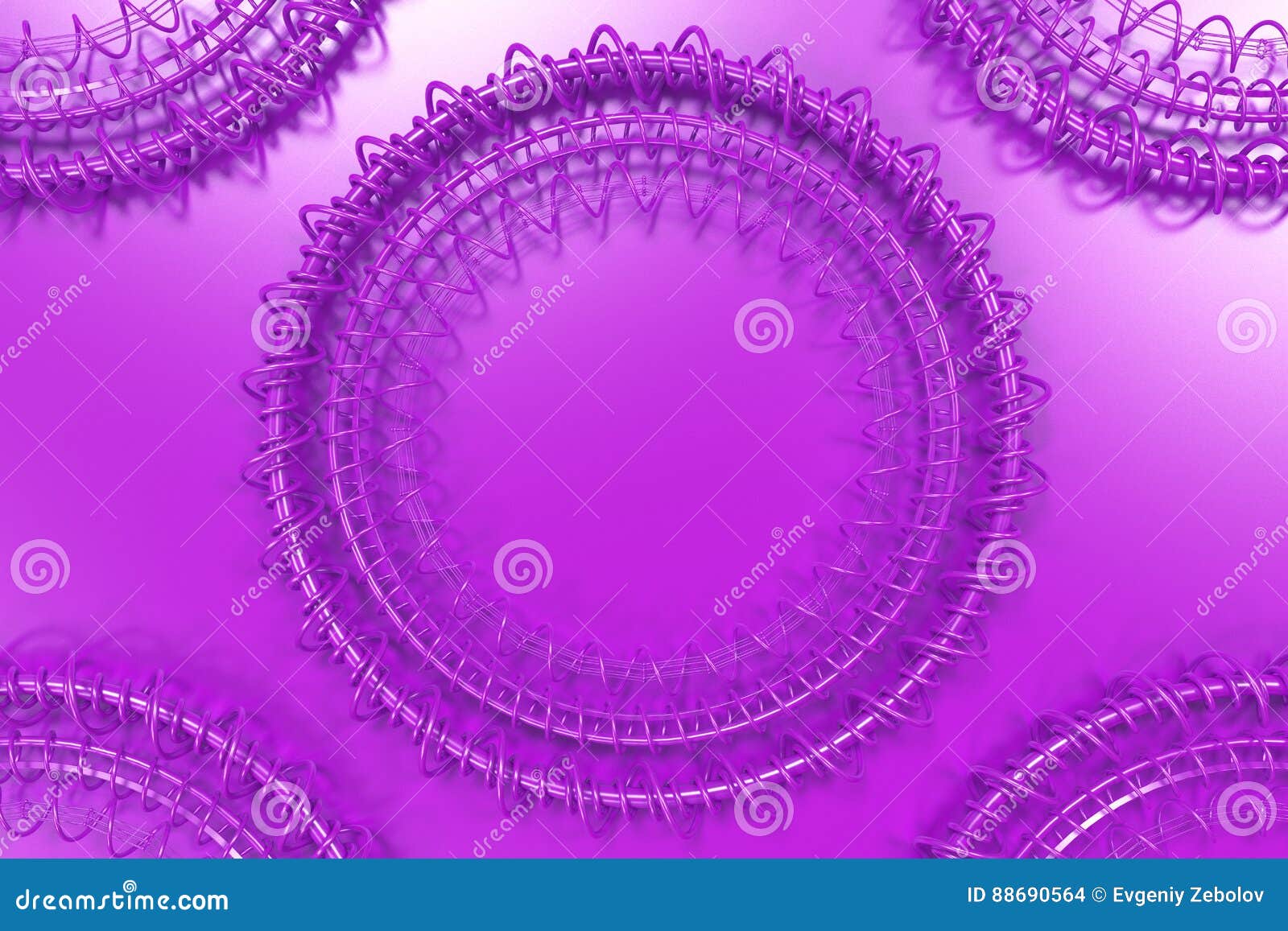 Pattern of Concentric Shapes Made of Rings and Spirals on Violet Stock ...