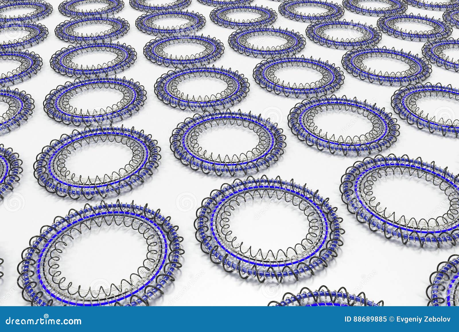 Pattern of Concentric Shapes Made of Rings and Spirals on White Stock ...