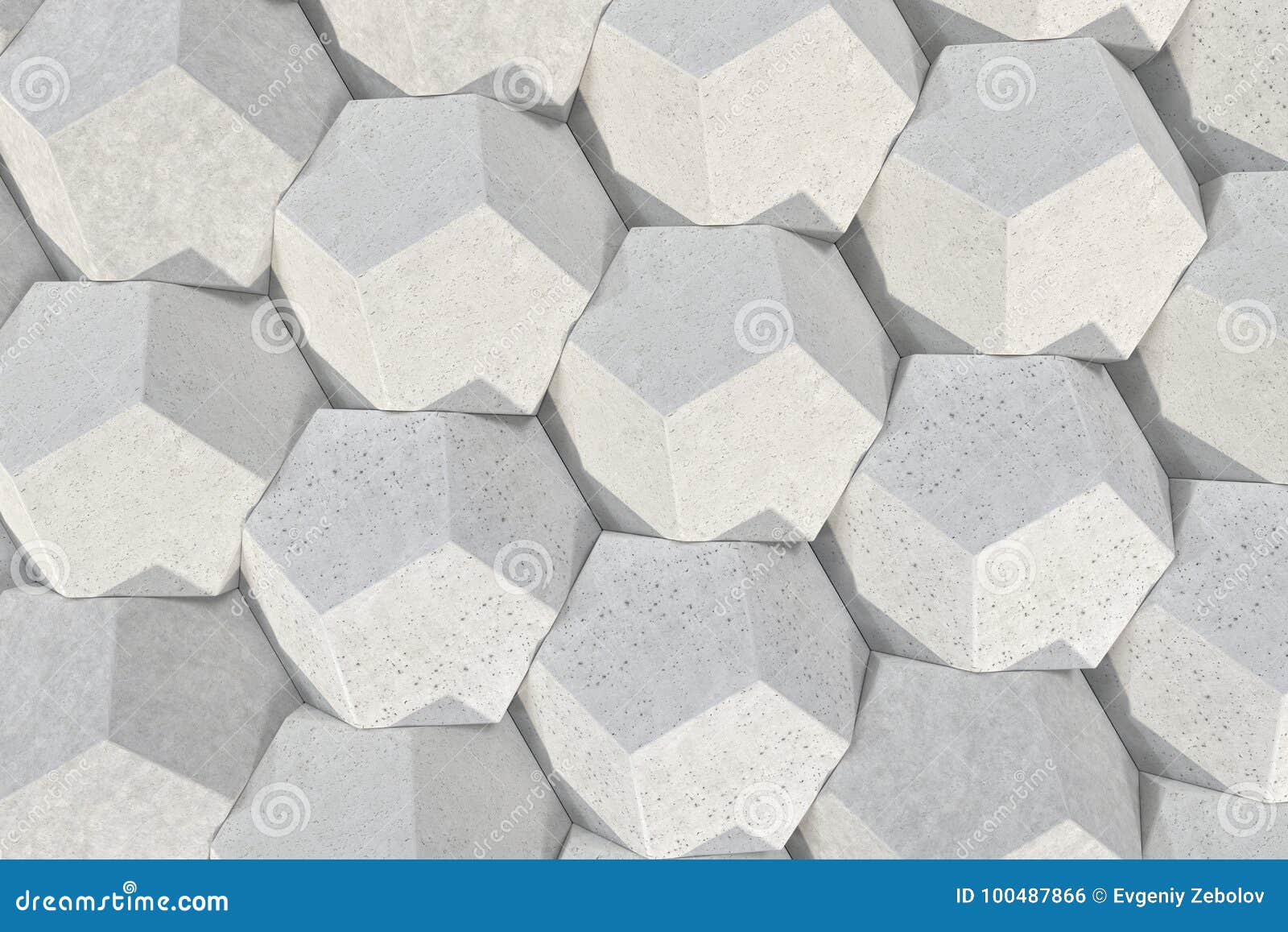Pattern of Concrete Hexagonal Elements Stock Illustration ...