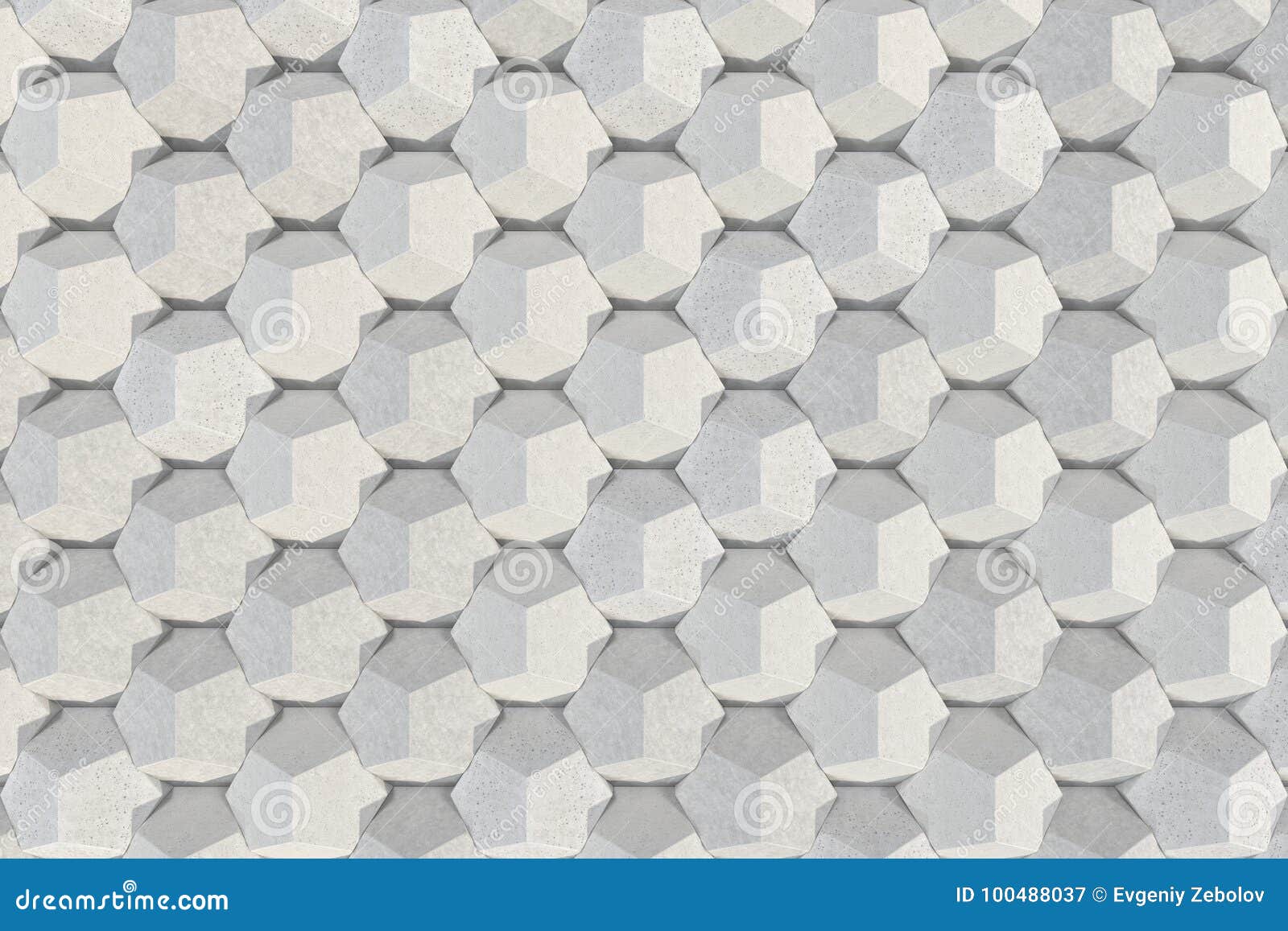Pattern of Concrete Hexagonal Elements Stock Illustration ...