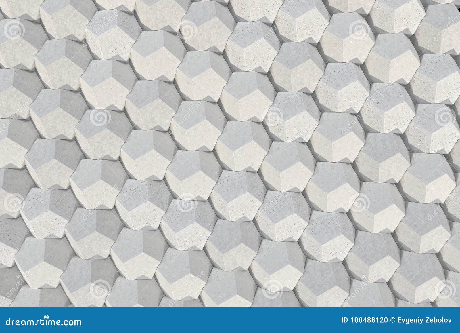 Pattern of Concrete Hexagonal Elements Stock Illustration ...