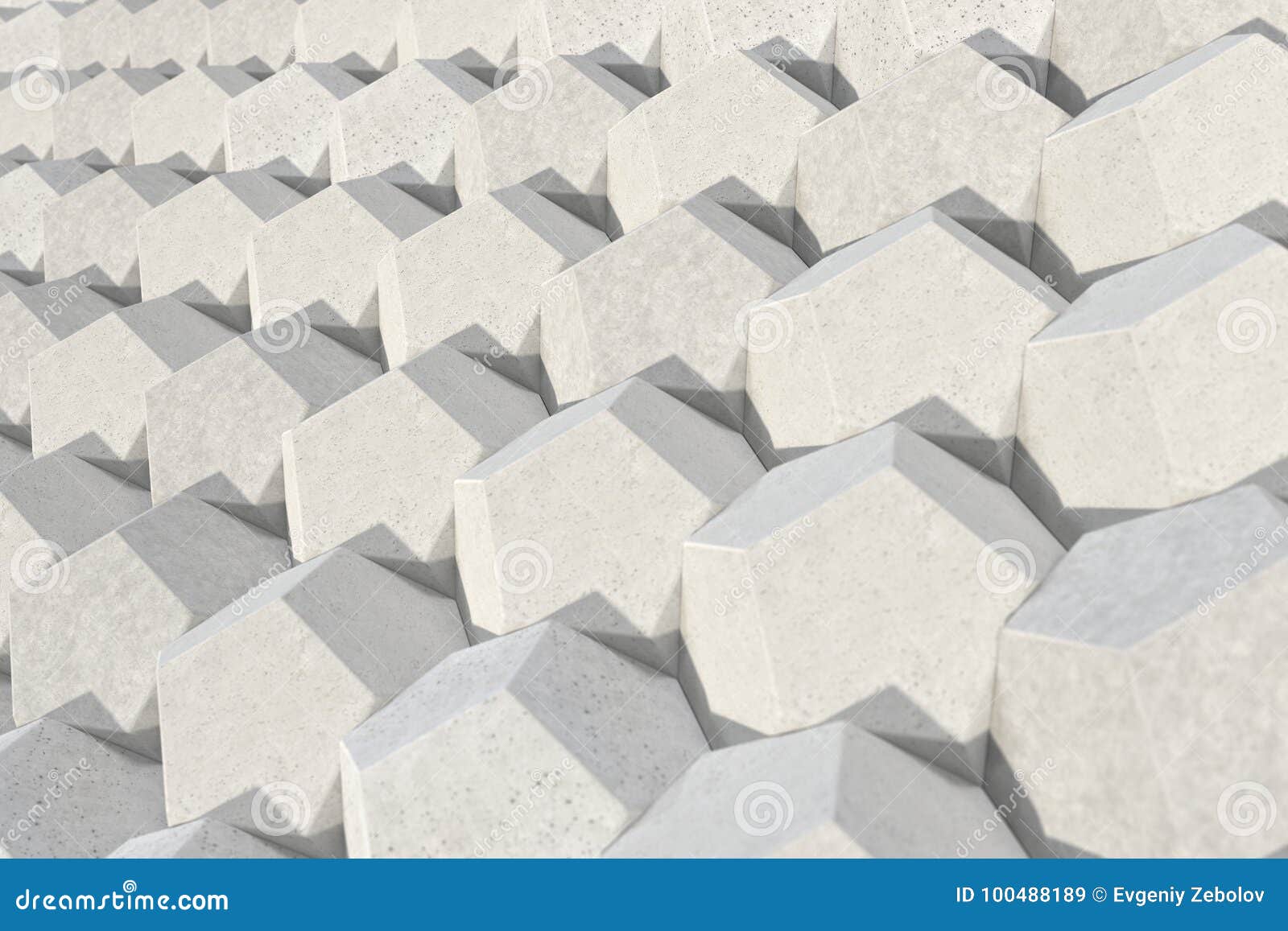 Pattern of Concrete Hexagonal Elements Stock Illustration ...