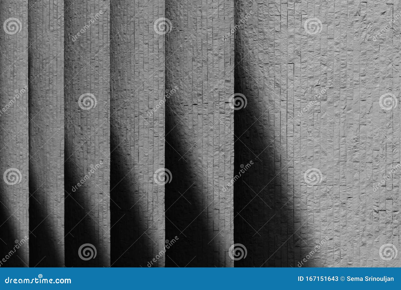 Pattern of Concrete Post at Building with Shadow. Stock Image - Image ...