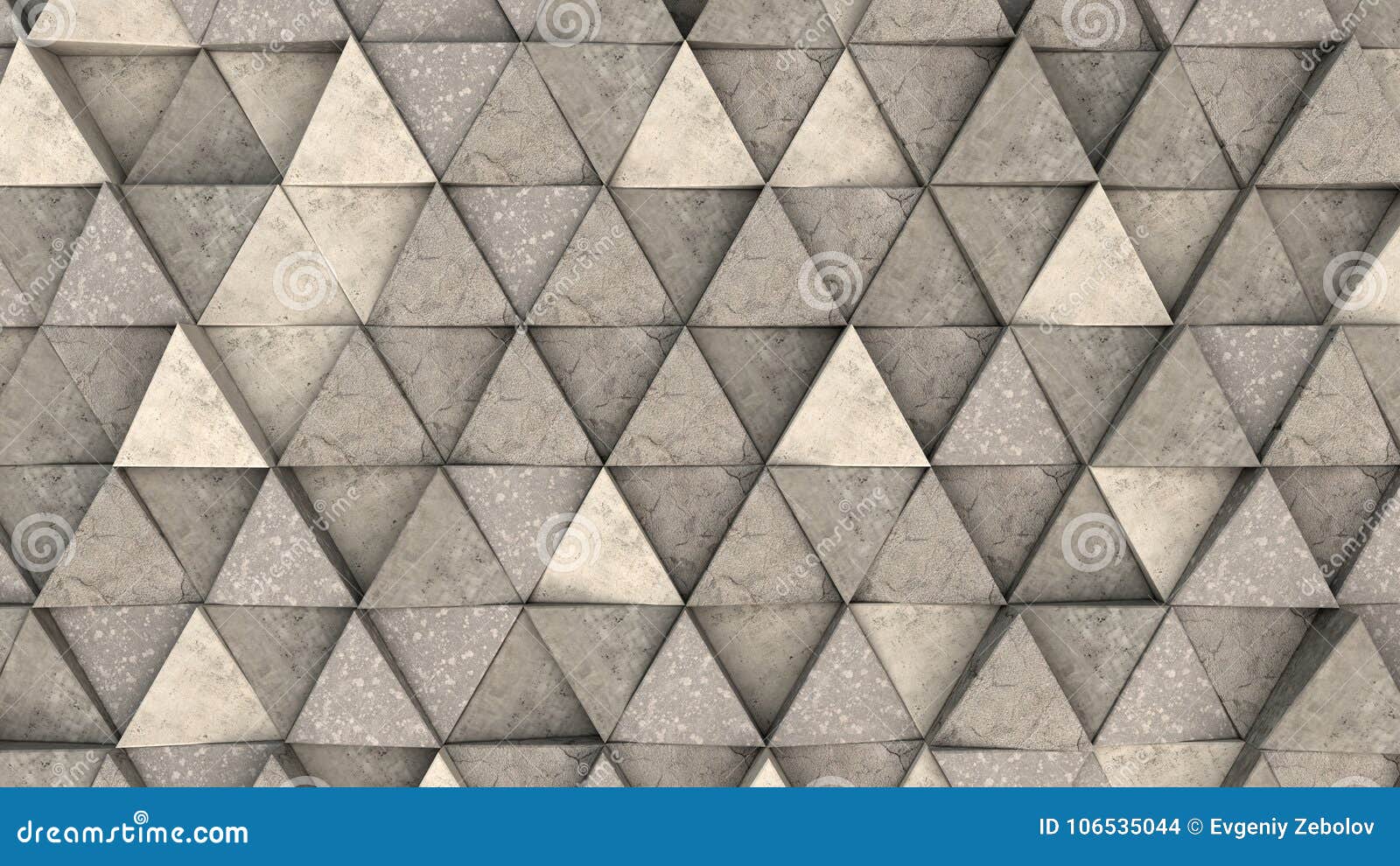 Pattern of Concrete Triangle Prisms Stock Illustration - Illustration ...