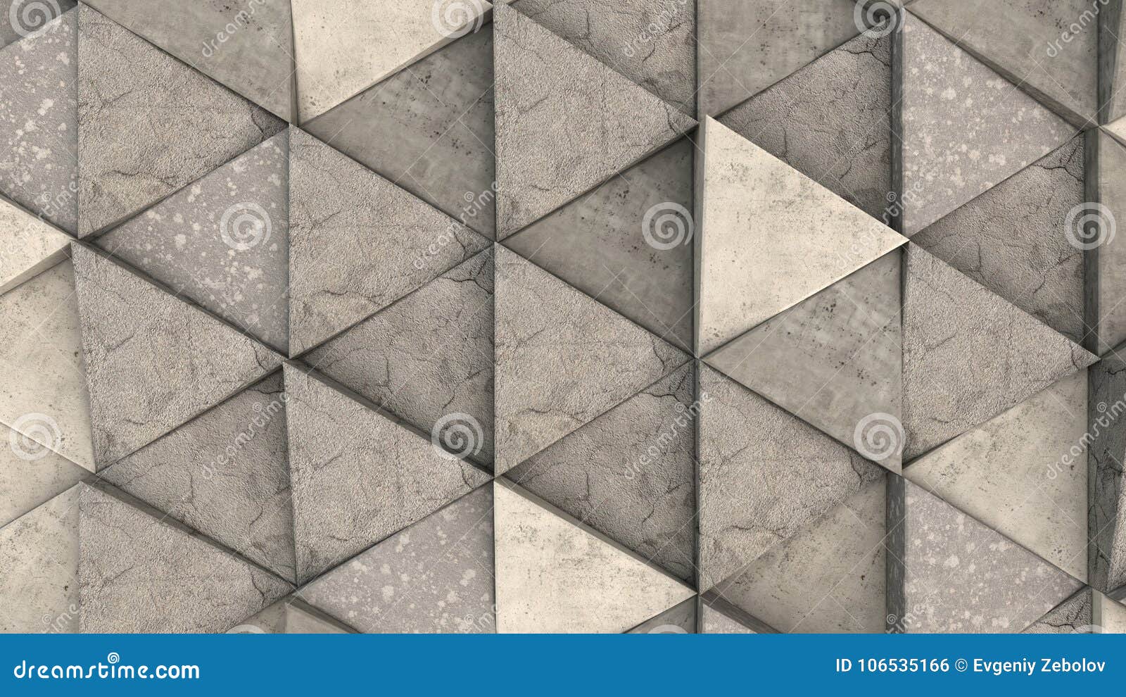 Pattern of Concrete Triangle Prisms Stock Illustration - Illustration ...
