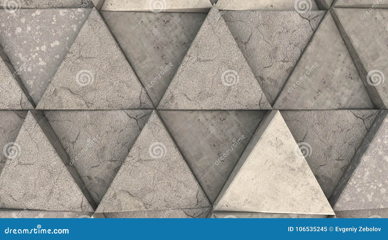 Pattern of Concrete Triangle Prisms Stock Illustration - Illustration ...