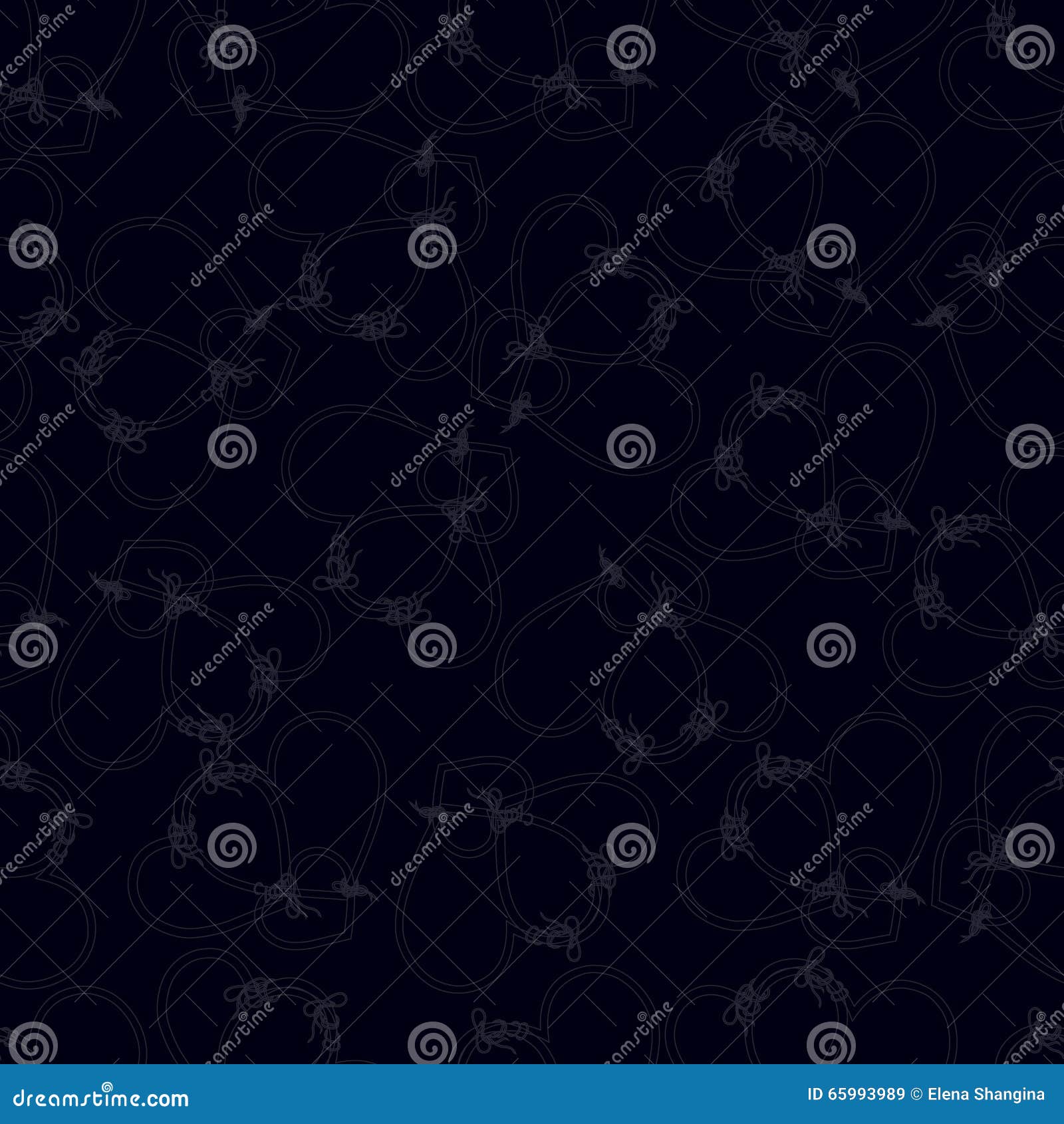 Pattern from the Connected Hearts on a Blue Background. Stock Vector ...