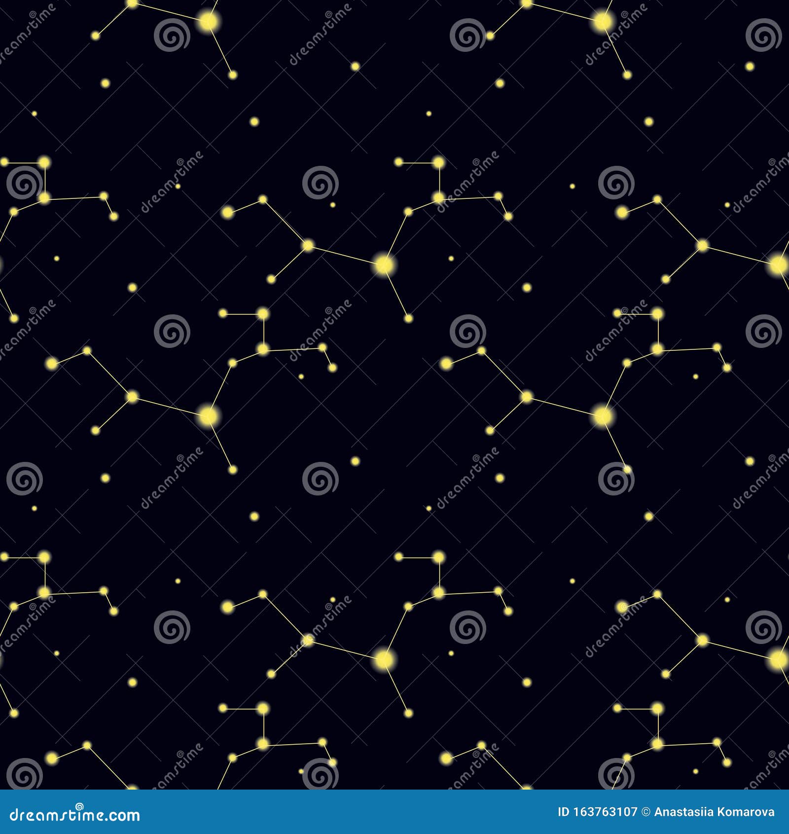 Pattern with Constellation Sagittarius. Abstract Print with the Archer ...