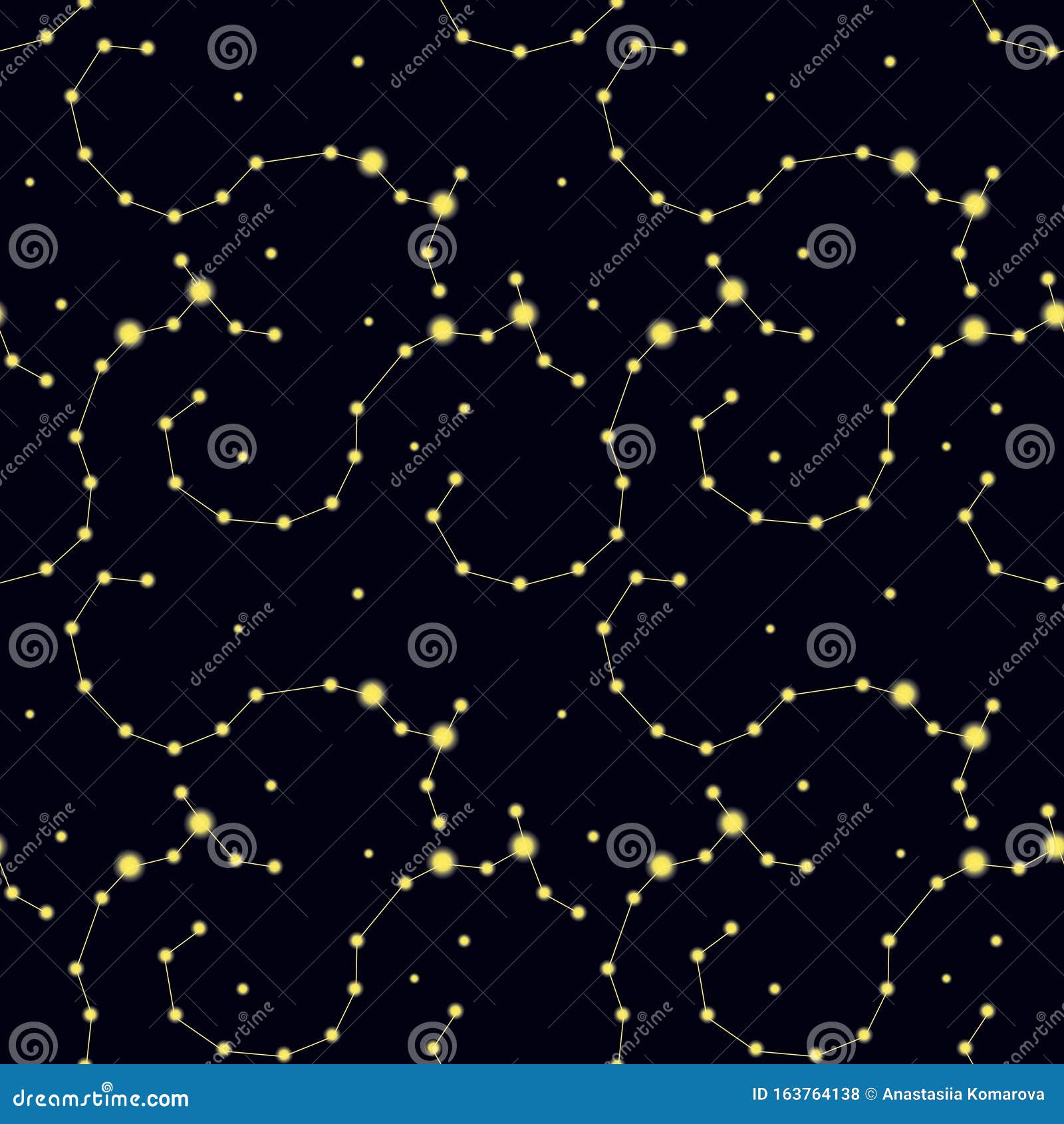 Pattern with Constellation Scorpio. Abstract Print with the Scorpion ...