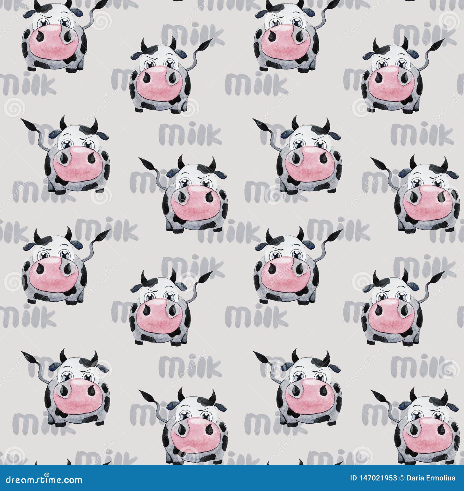 Pattern with cow stock illustration. Illustration of pattern - 147021953
