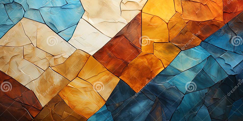 A Pattern Created Using Various Textures and Geometric Shapes, Forming ...