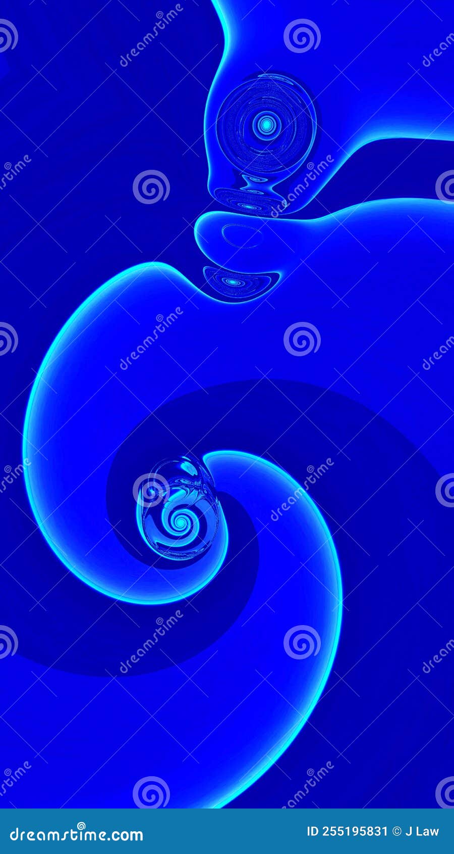 Pattern and Creative Design in Royal Blue with Neon Glowing Edges Stock ...