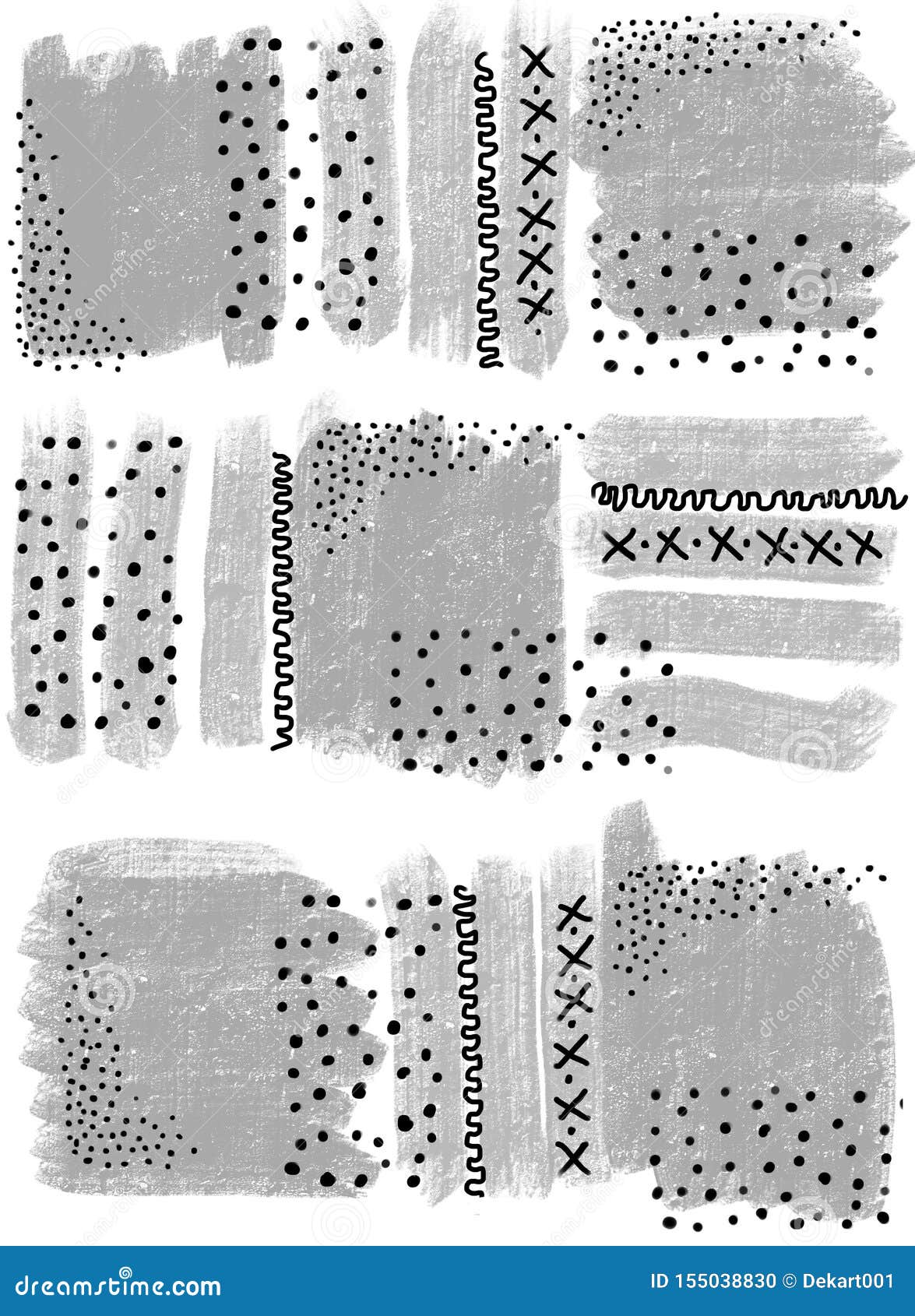 Pattern Creative Doodle Art Header with Different Shapes and Textures ...