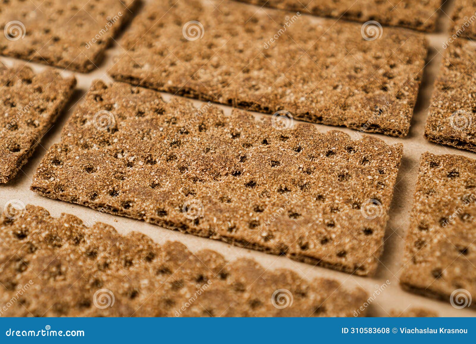 Pattern of Crispy Wheat, Rye and Corn Flatbread Crackers. Healthy Food ...