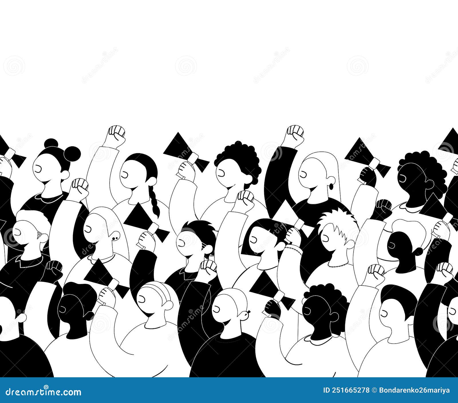 Pattern Of A Crowd Of Many Different Faces. Coloring Pages, Prints ...