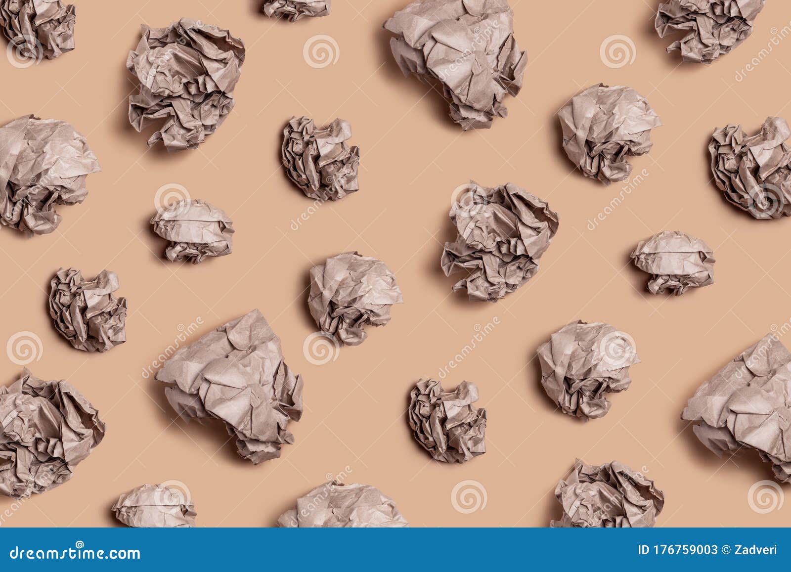 Pattern of Crumpled Lumps of Wrapping Paper, Recyclable Packaging Stock ...