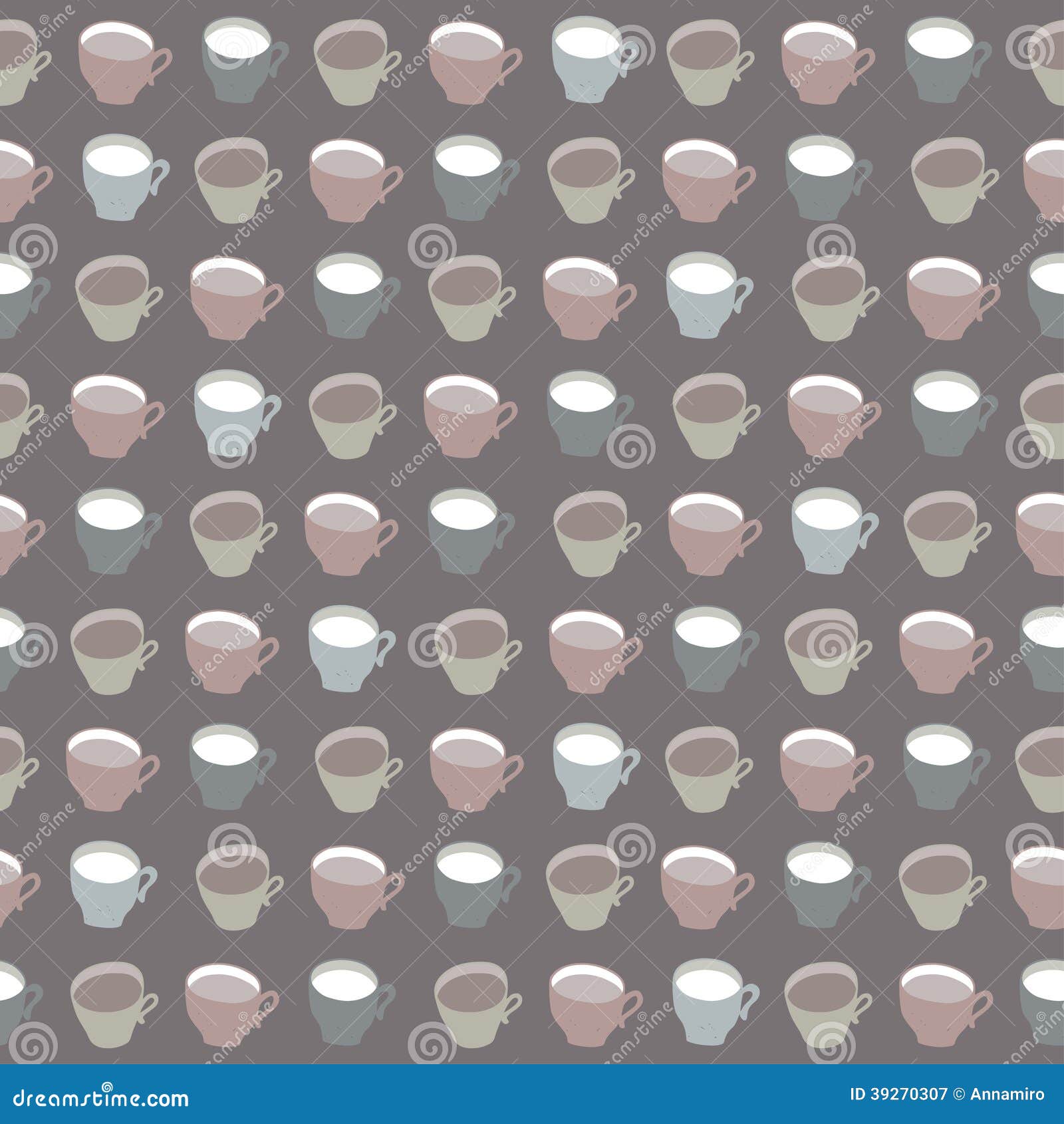 Pattern of cups stock vector. Illustration of pattern - 39270307