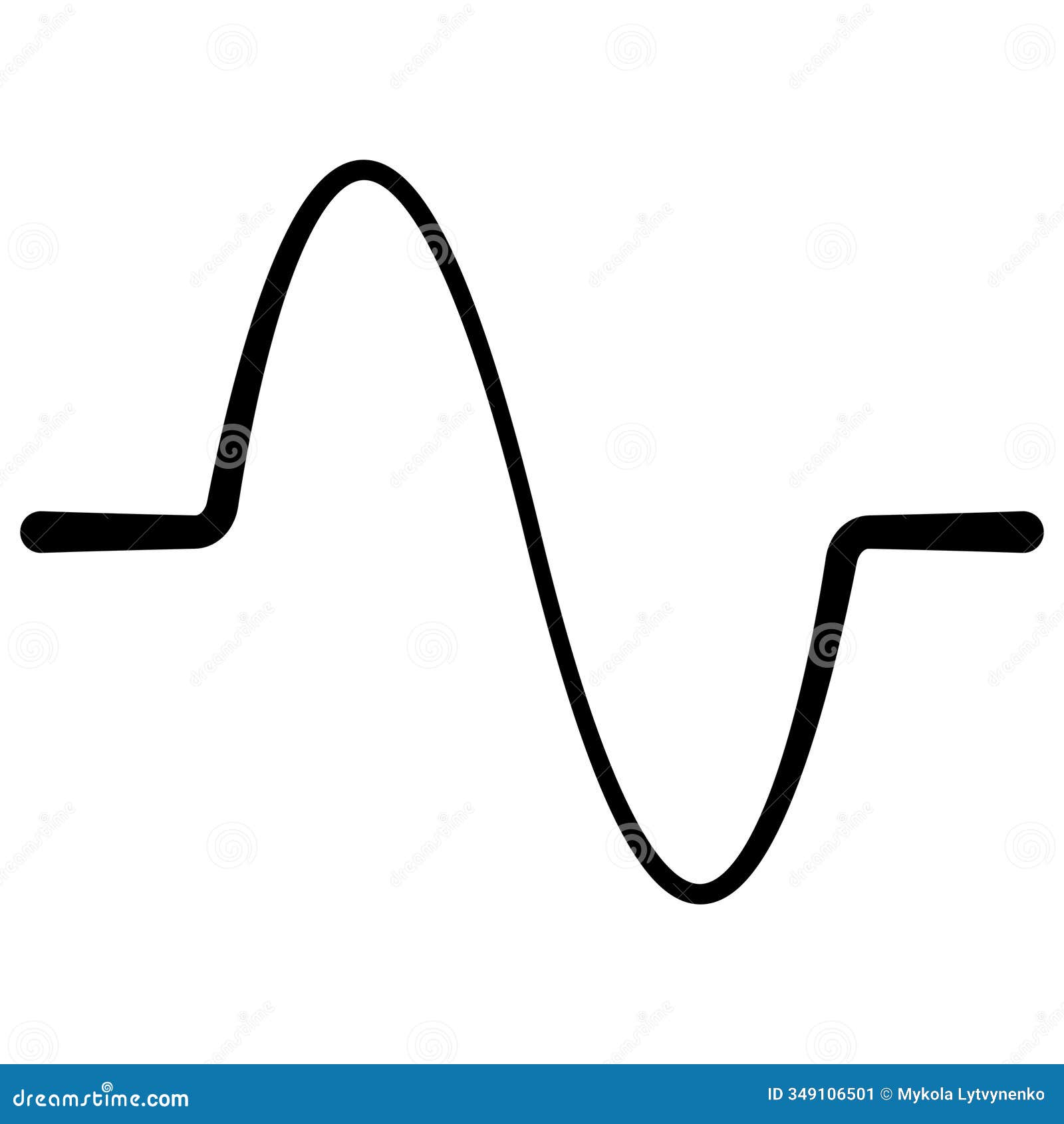Pattern Curve Line, Wavy Waveform, Sine Amplitude Stock Vector ...