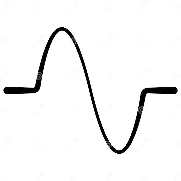 Pattern Curve Line, Wavy Waveform, Sine Amplitude Stock Vector ...