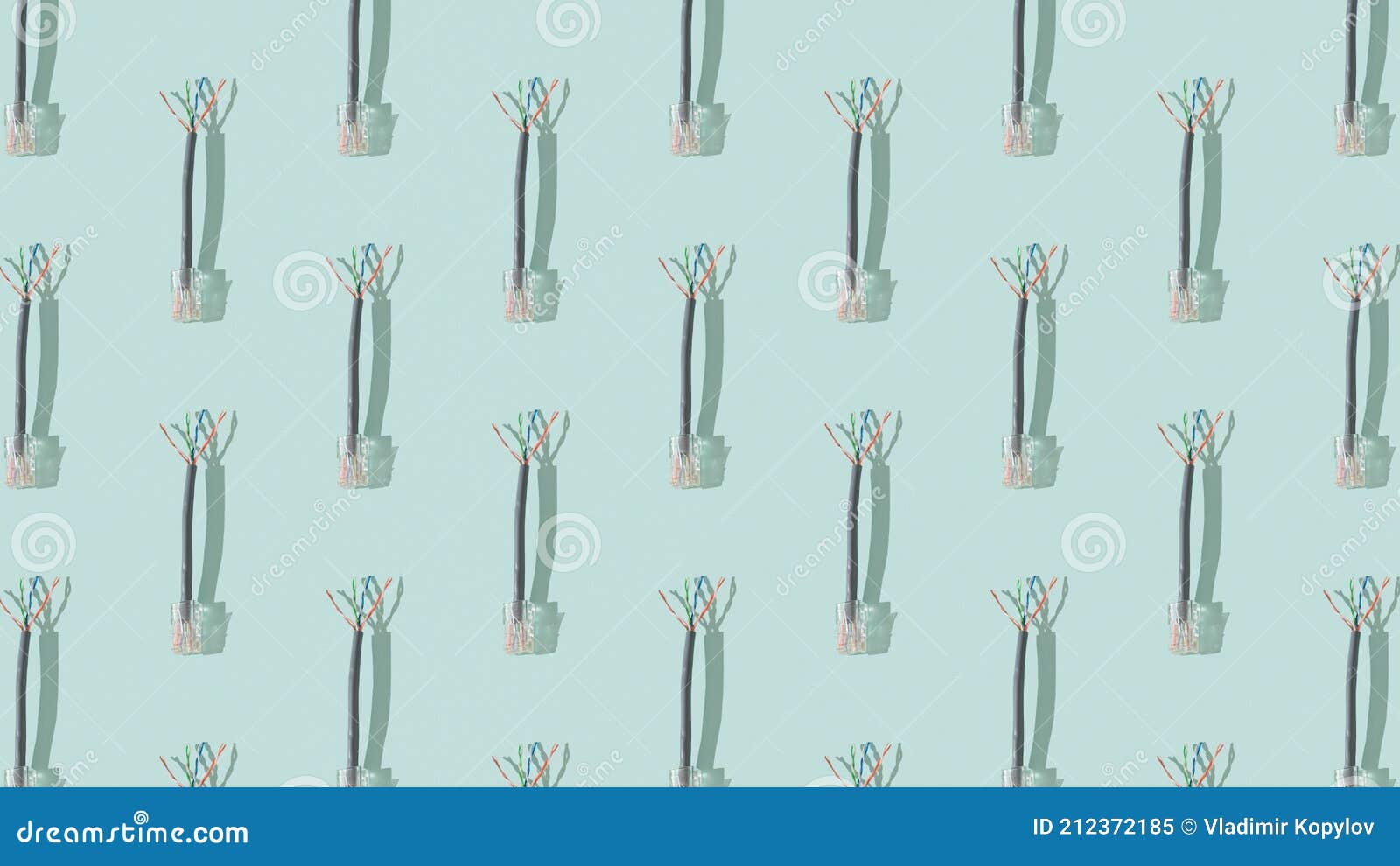 A Pattern of Cut Pieces of Rj-45 Cable Stock Illustration ...