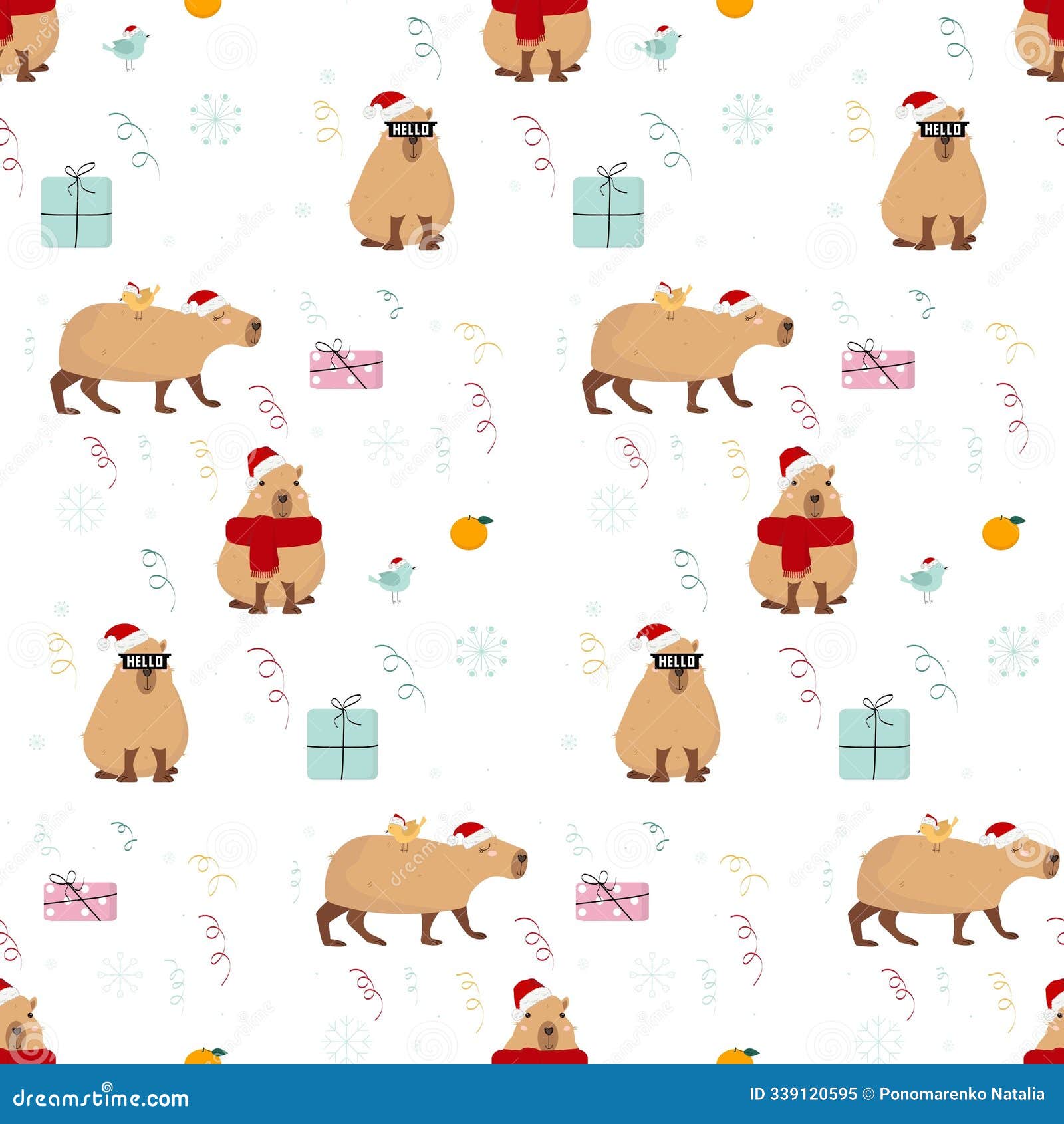 Cute Capybaras. Cartoon Capybara Characters. Funny Rodent In Various ...